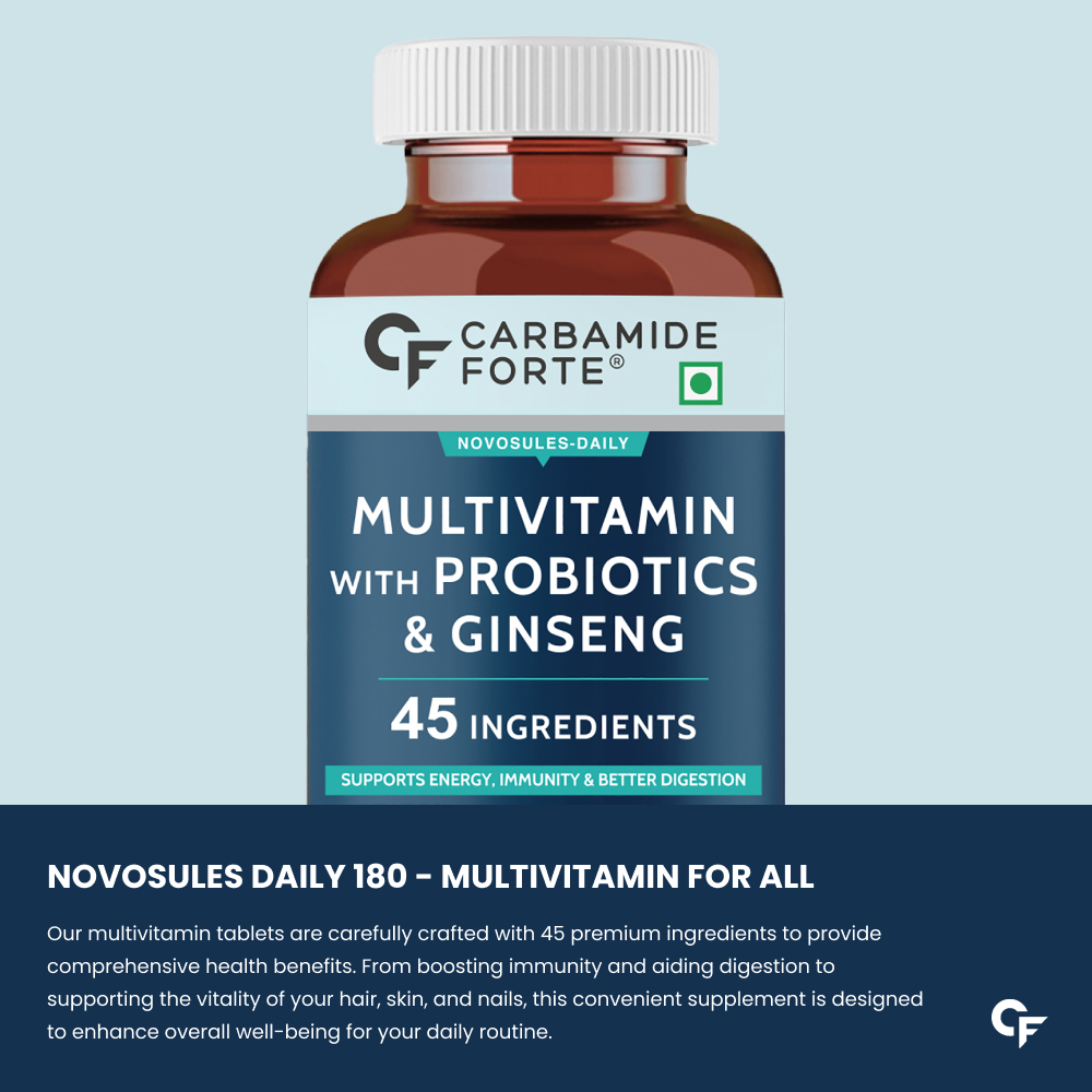 Carbamide Forte Multivitamin with Probiotics & Ginseng | For Energy ...
