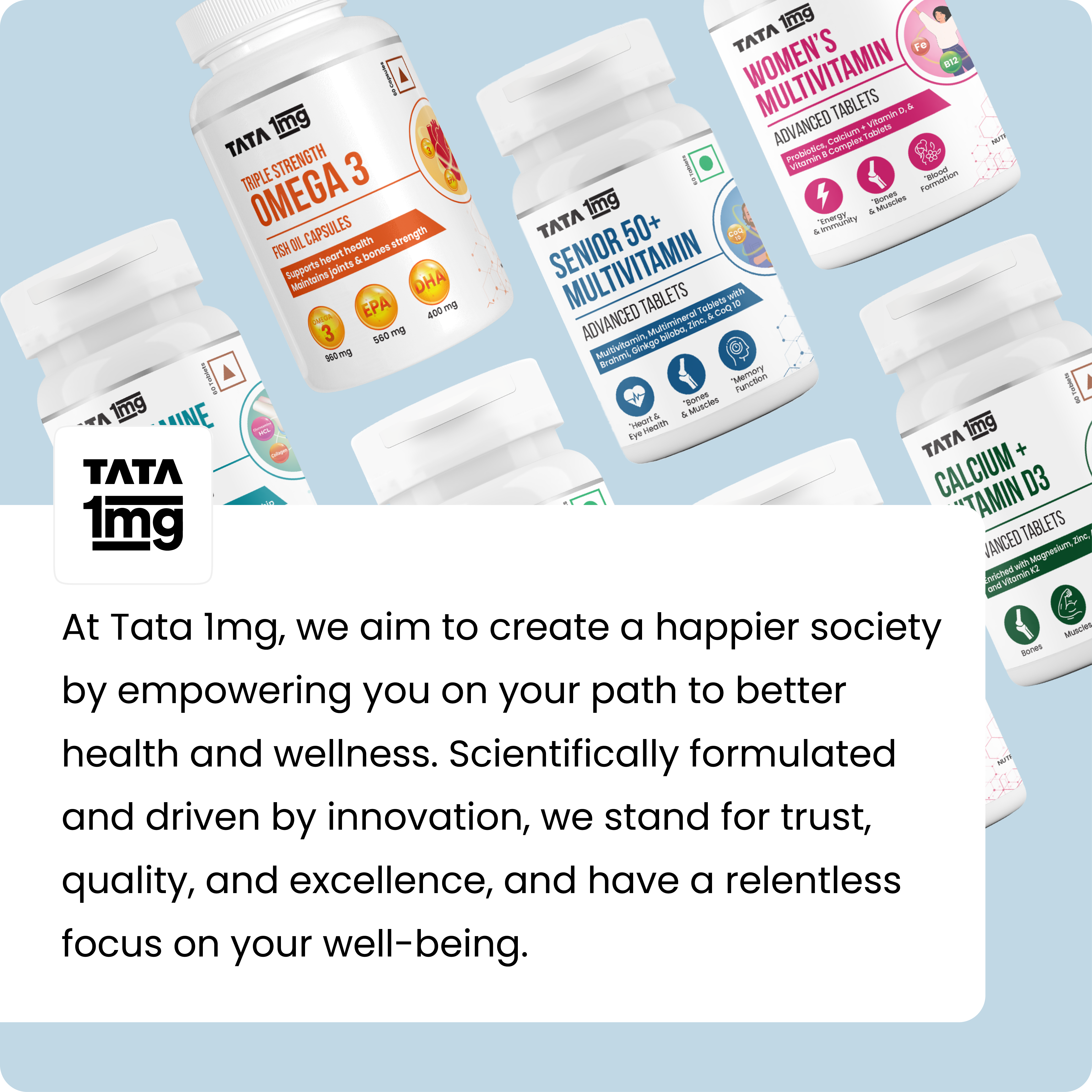 Senior 50+ Multivitamin Tablets | Memory, Bone & Heart Health Support ...