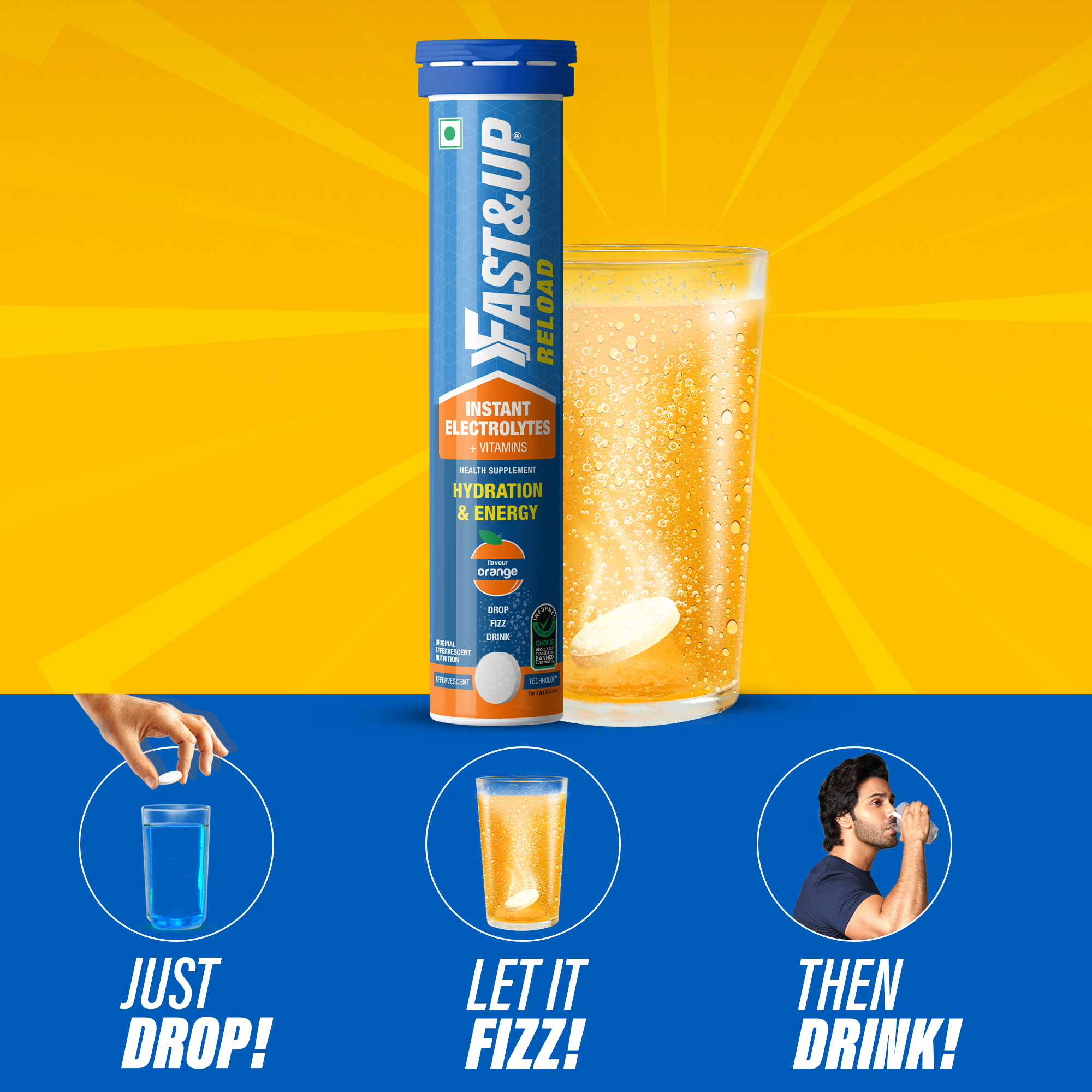 Fast&Up Reload with Instant Electrolytes & Vitamins for Hydration ...
