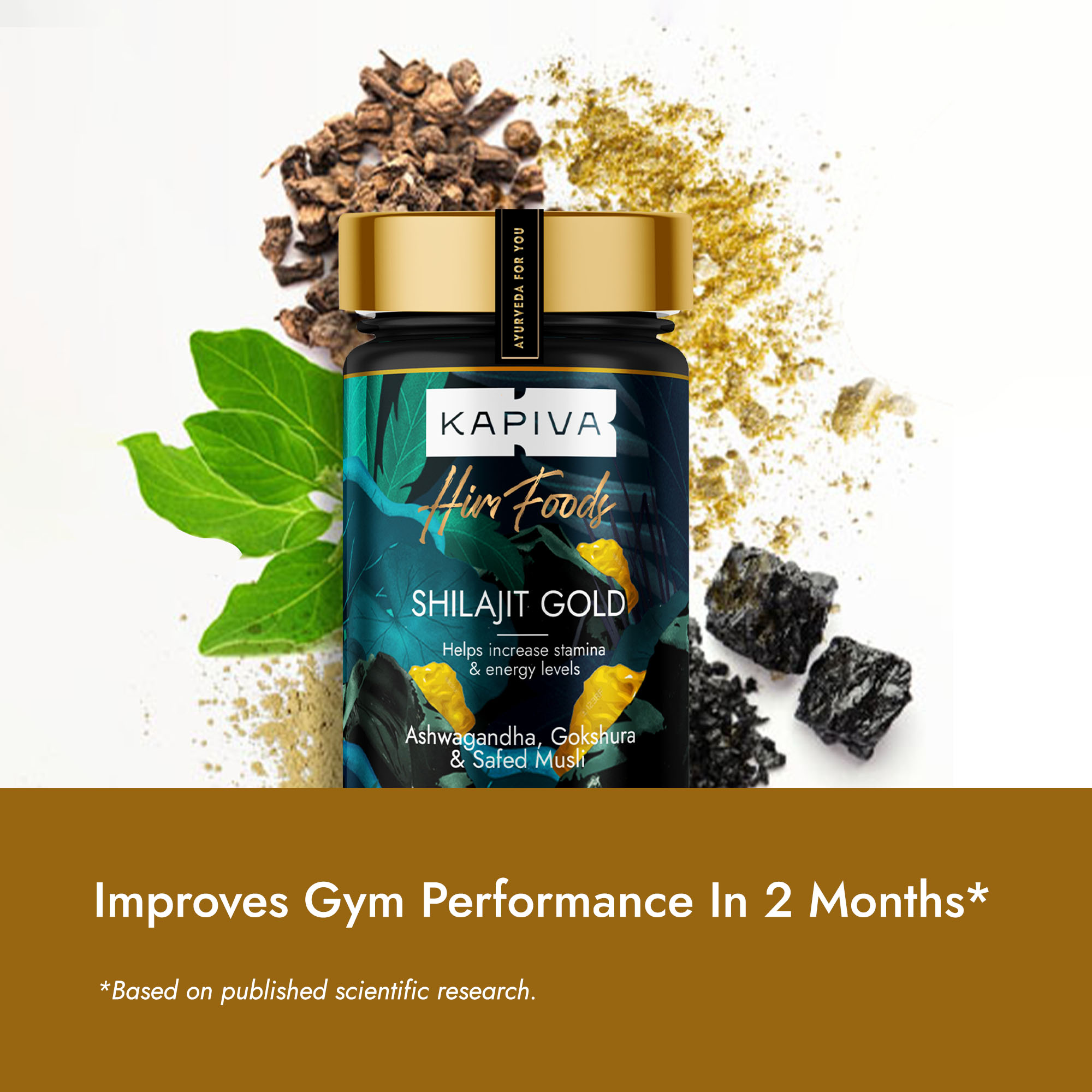 Kapiva Shilajit Gold Capsules with Black Musli, Gokshura & Ashwagandha ...