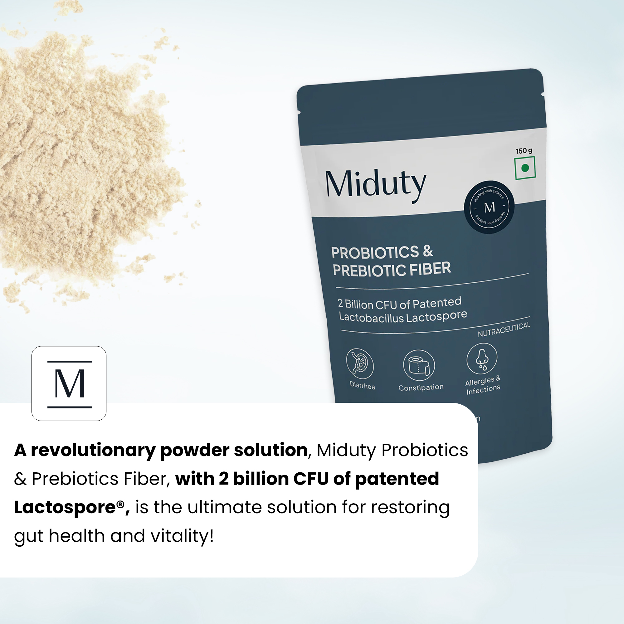 Miduty Probiotics & Prebiotics Fibre | Gut Health | Skin Issues ...