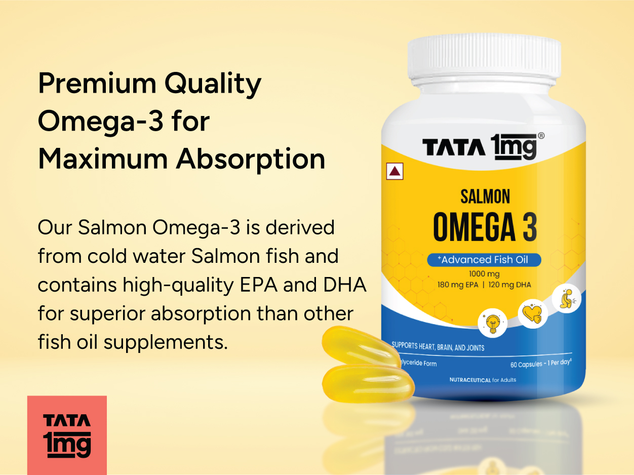 Salmon Omega 3 Fish Oil 1000mg Capsule | High absorption | Helps manage ...