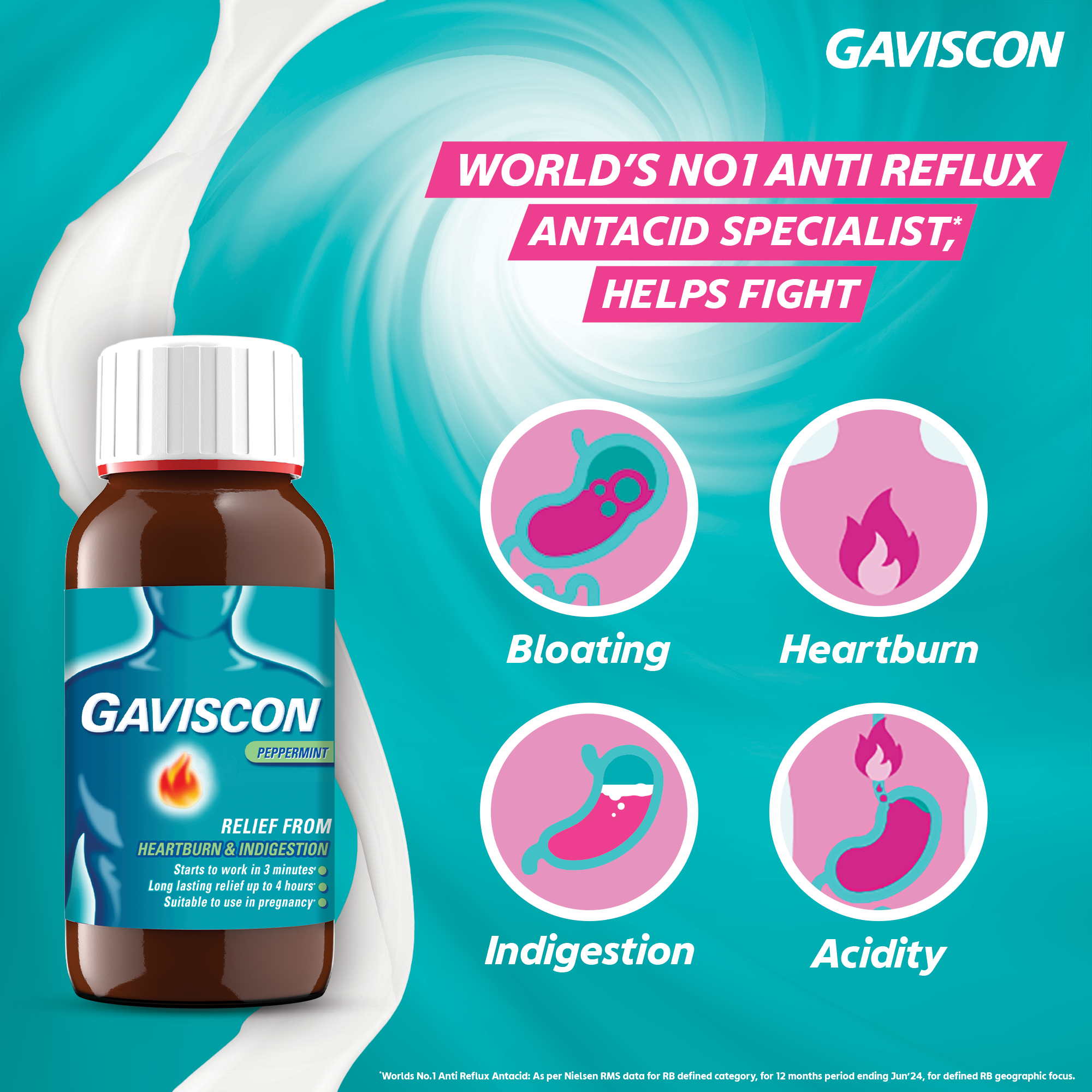Gaviscon Oral Suspension | For Acidity, Indigestion, Heartburn ...